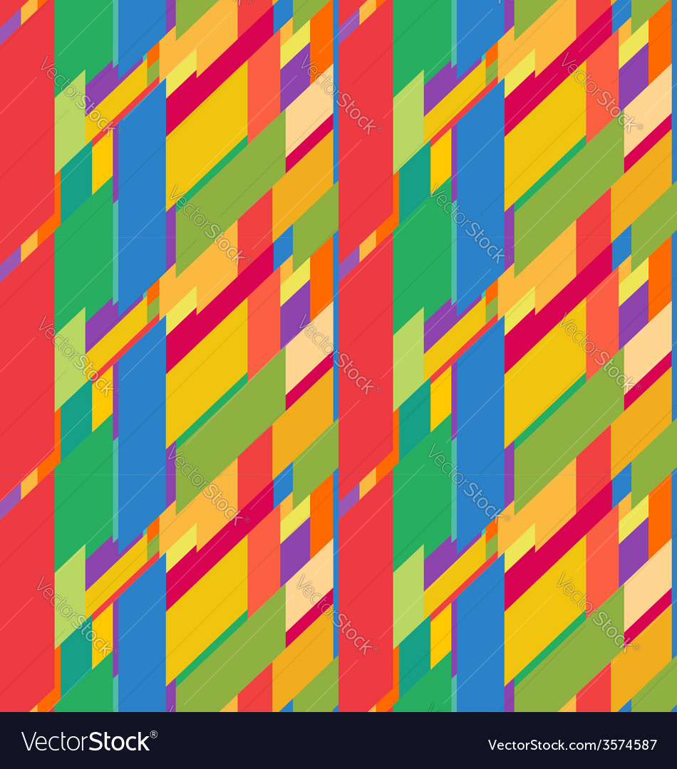 Flat colorful seamless pattern with skewed Vector Image Flat colorful seamless pattern with skewed Vector Image