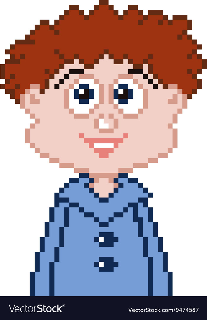 Pixel boy Royalty Free Vector Image - VectorStock