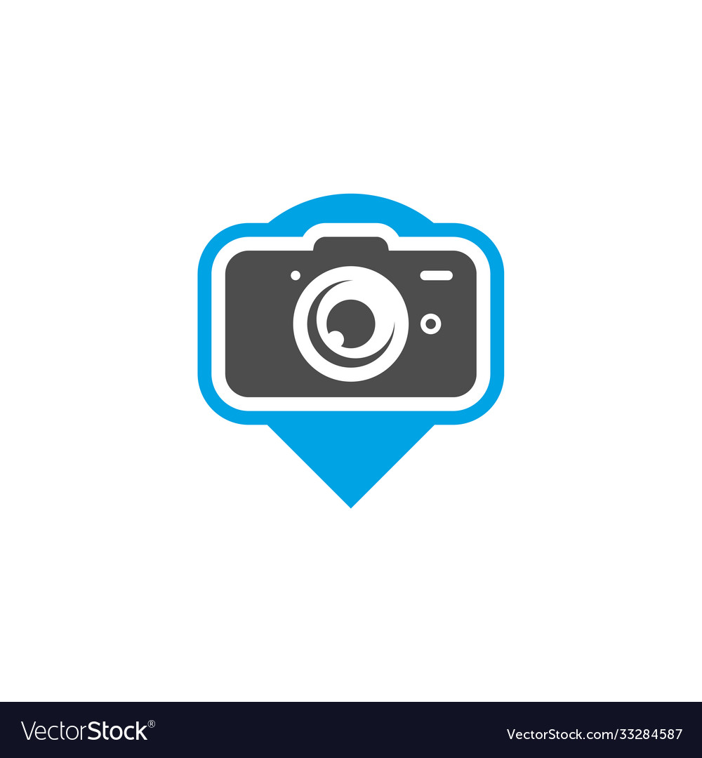 Point camera logo design template Royalty Free Vector Image