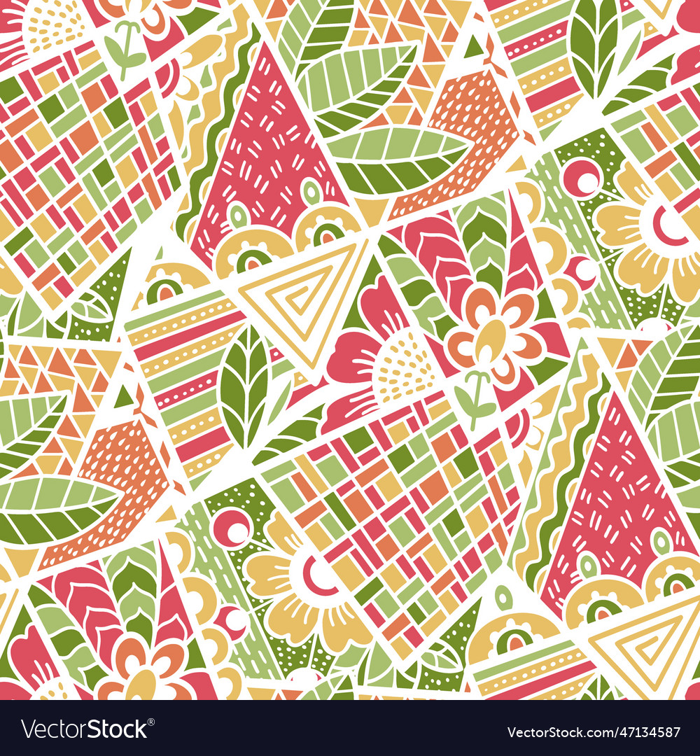Seamless pattern with a simple abstract drawing Vector Image