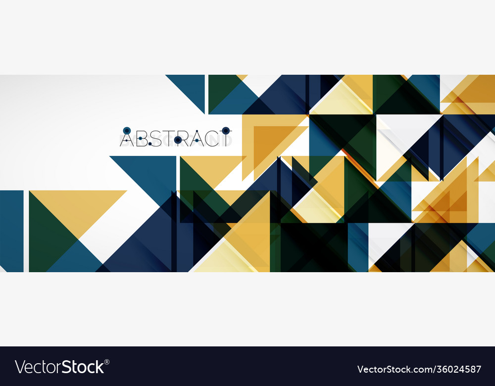 Set triangle geometric backgrounds Royalty Free Vector Image