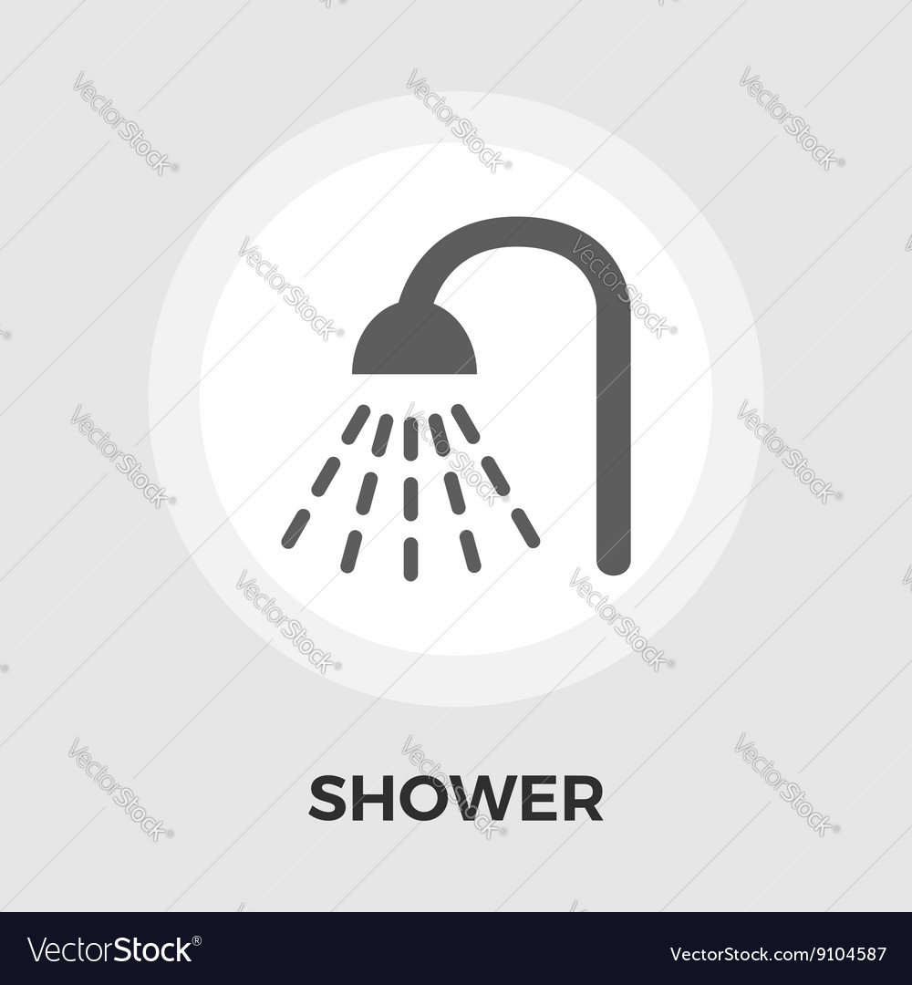 Shower flat icon Royalty Free Vector Image - VectorStock
