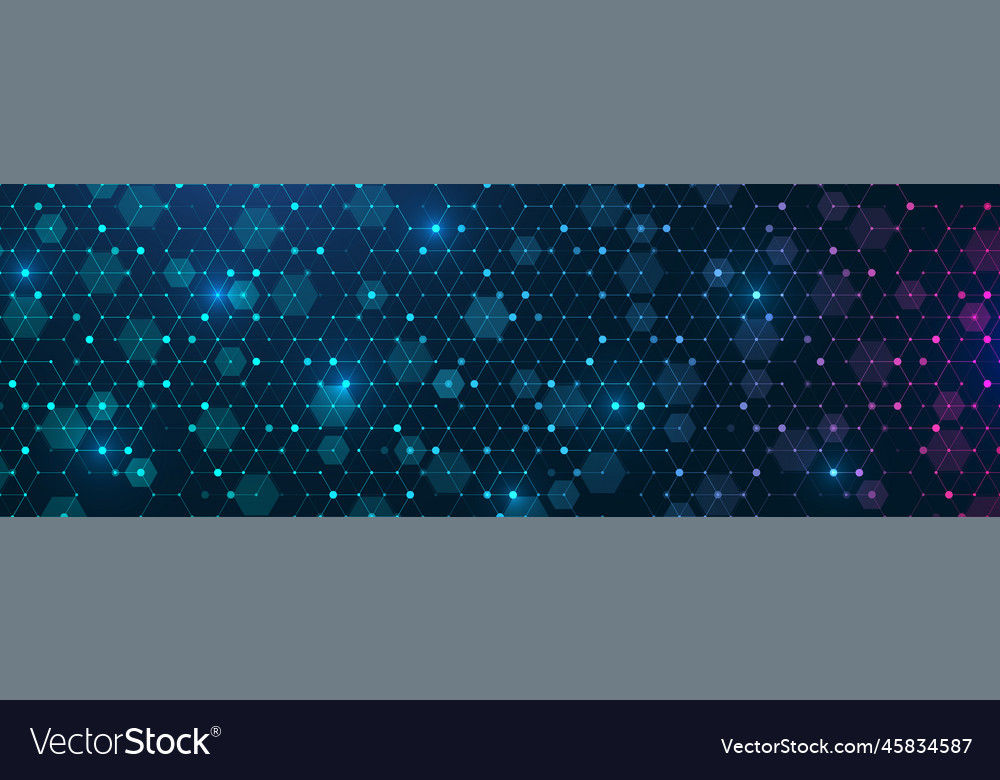 Technology abstract lines and dots connect Vector Image