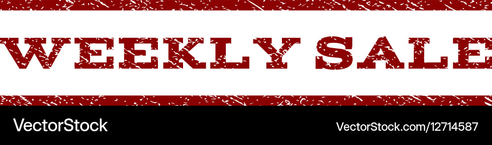 Weekly sale watermark stamp Royalty Free Vector Image
