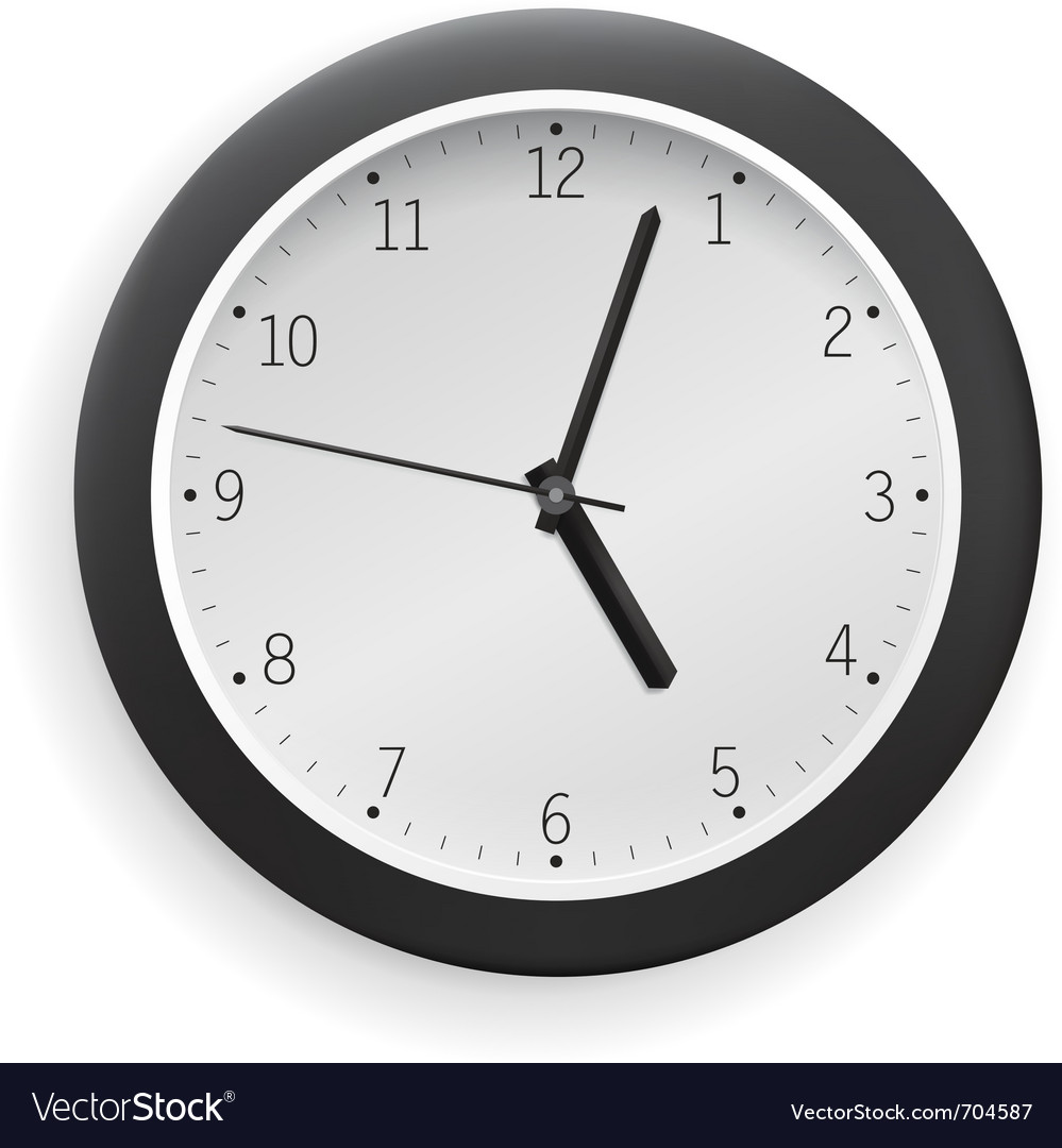 White clock Royalty Free Vector Image - VectorStock