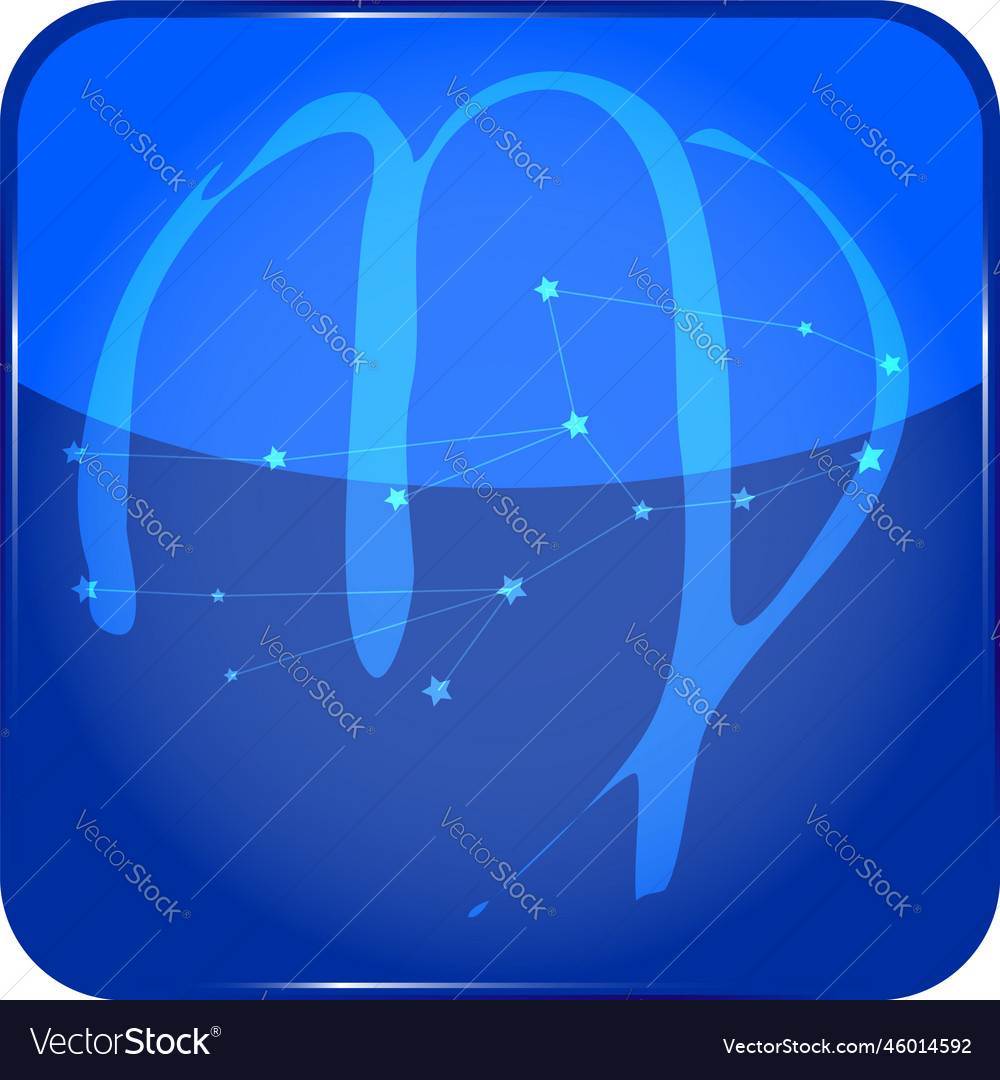 12 constellation blue icons virgo Royalty Free Vector Image 12 constellation blue icons virgo Royalty Free Vector Image