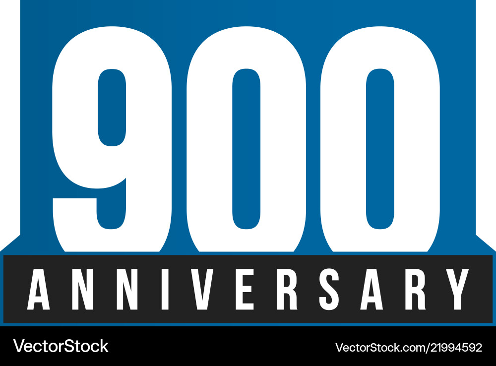 900th anniversary icon birthday logo Royalty Free Vector