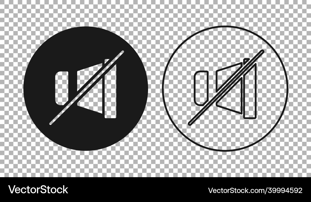 Black mute microphone icon isolated on transparent