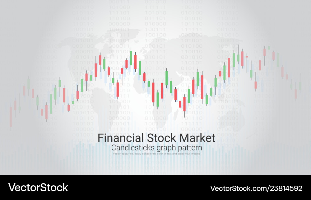 Candlestick patterns is a style of financial Vector Image