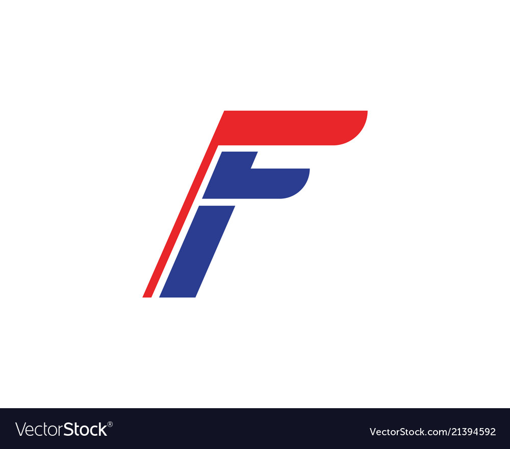 F logo and symbols template icons Royalty Free Vector Image