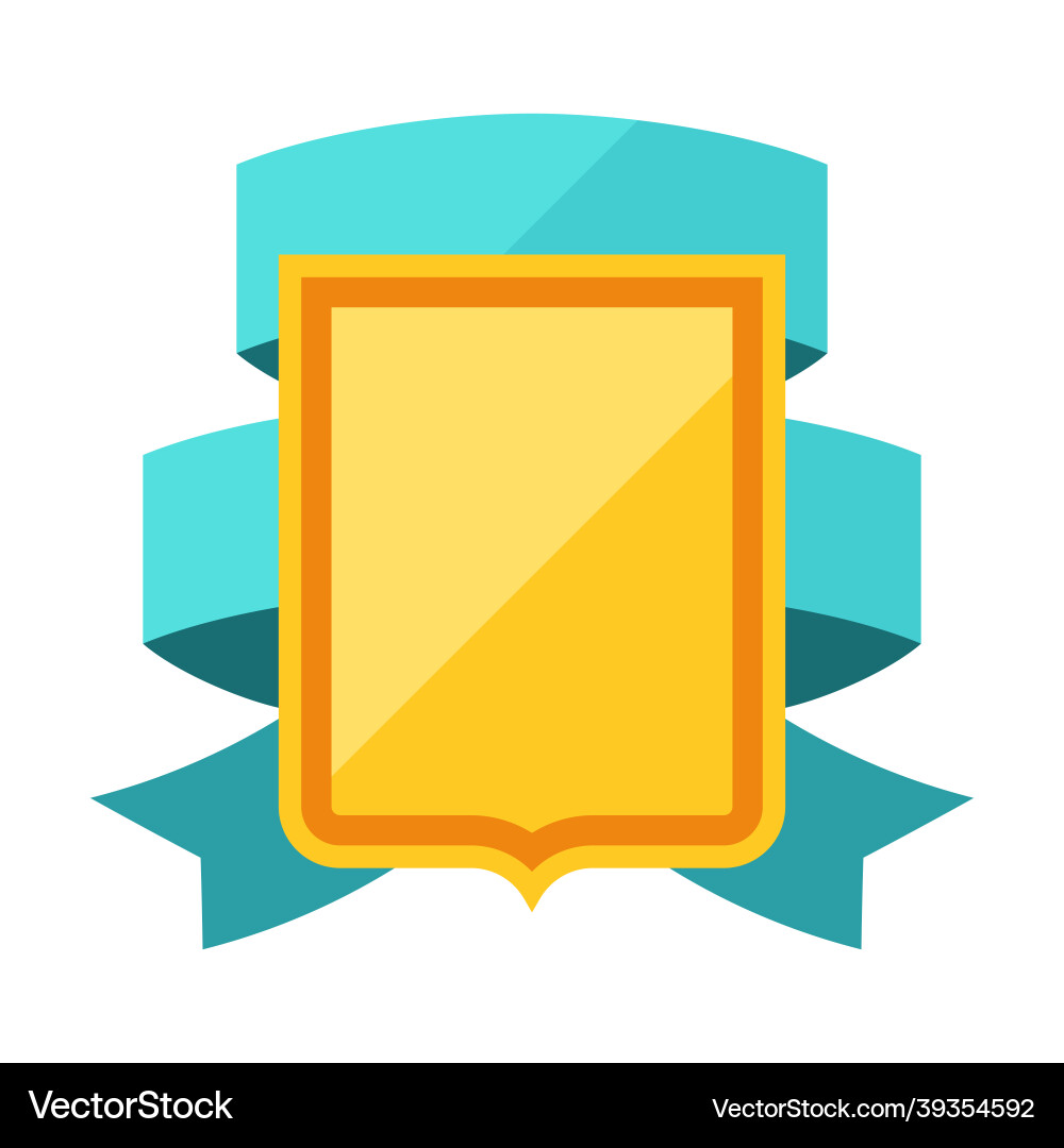 Gold shield award for sports Royalty Free Vector Image