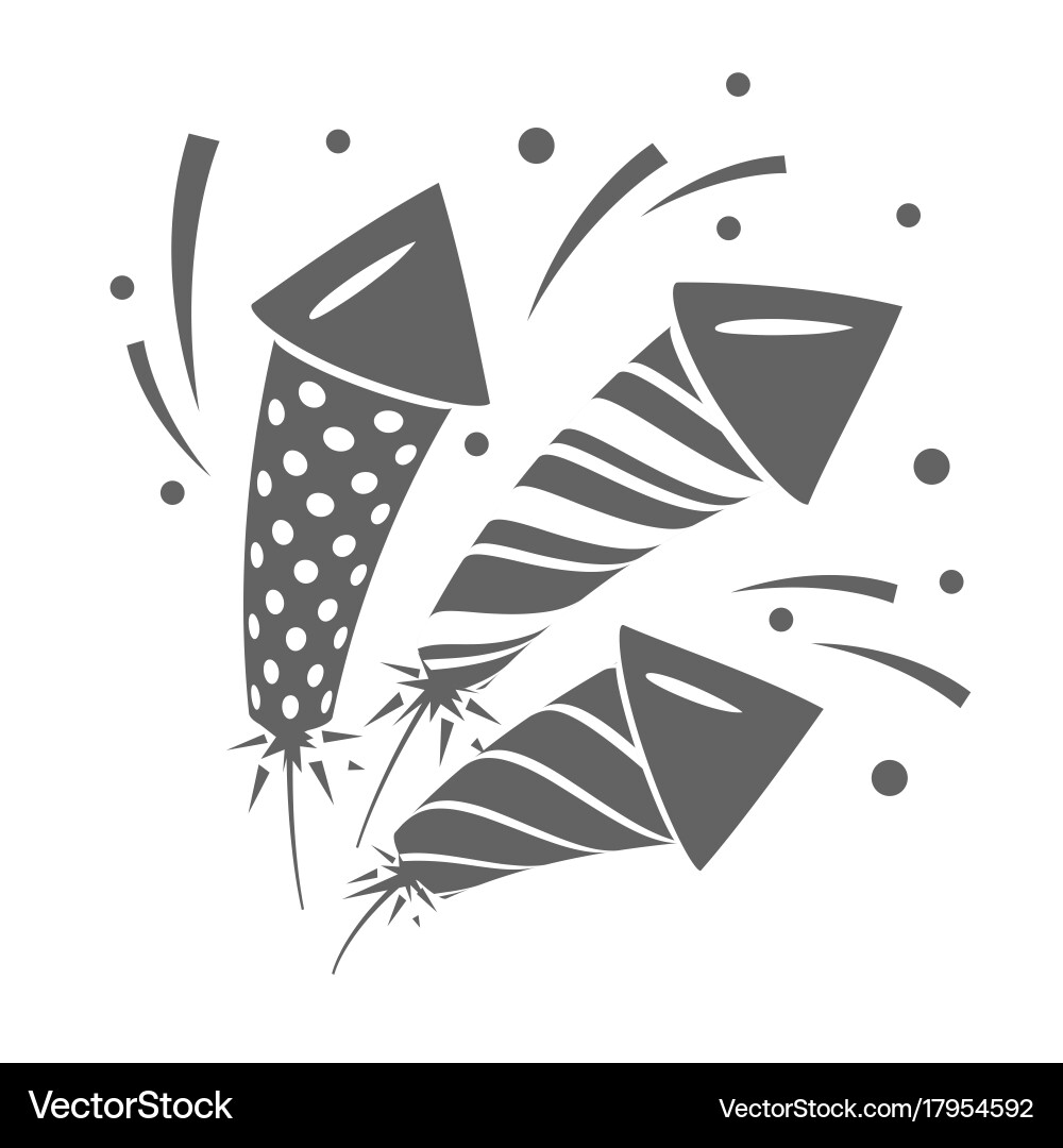 Holiday firework set of rockets or firecrackers Vector Image