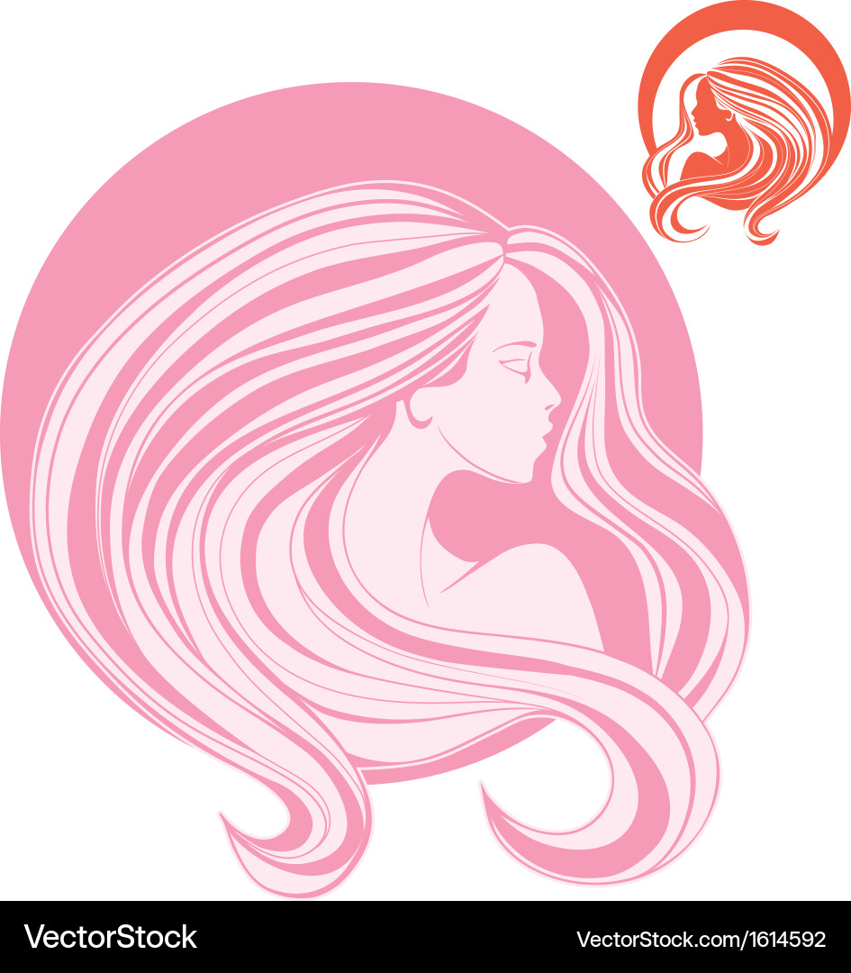 Minimalistic stylization of womans head in side Vector Image
