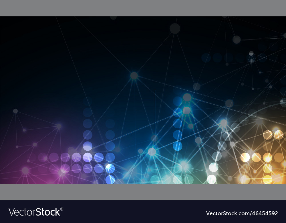 Neural network concept connected cells with links Vector Image