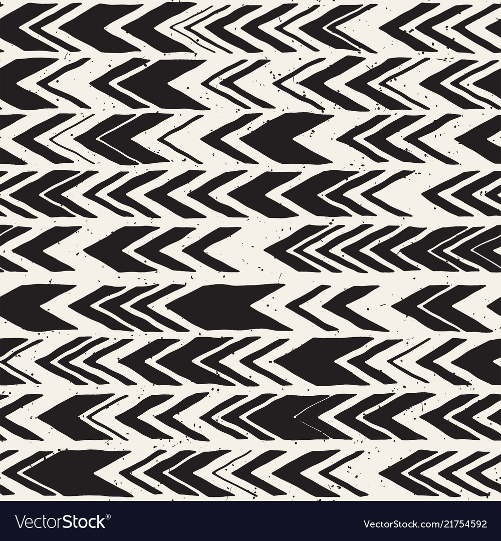 Seamless hand drawn style chevron pattern Vector Image