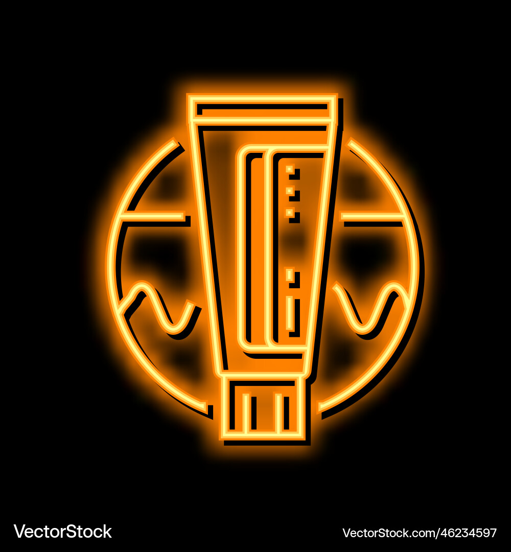 Ceramide cream neon glow icon Royalty Free Vector Image