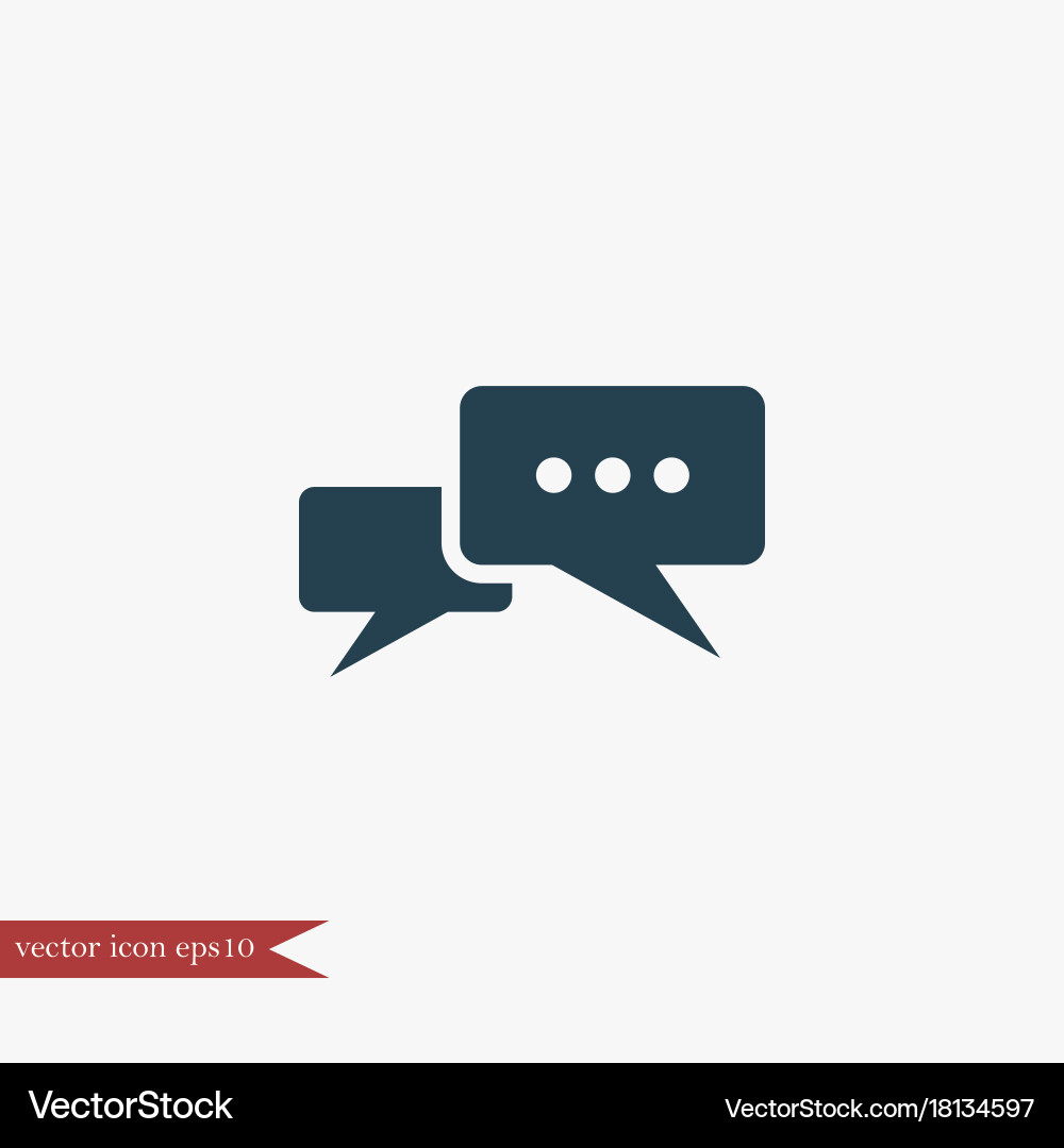 Chat icon simple Royalty Free Vector Image - VectorStock