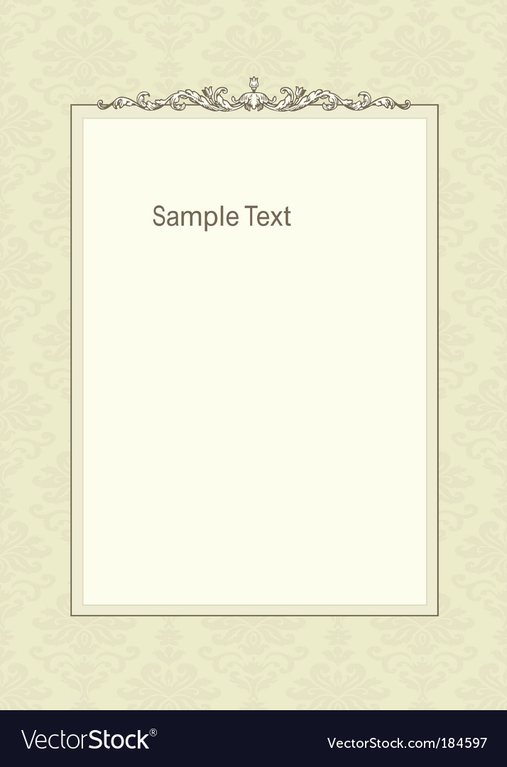 Decorative frame Royalty Free Vector Image - VectorStock