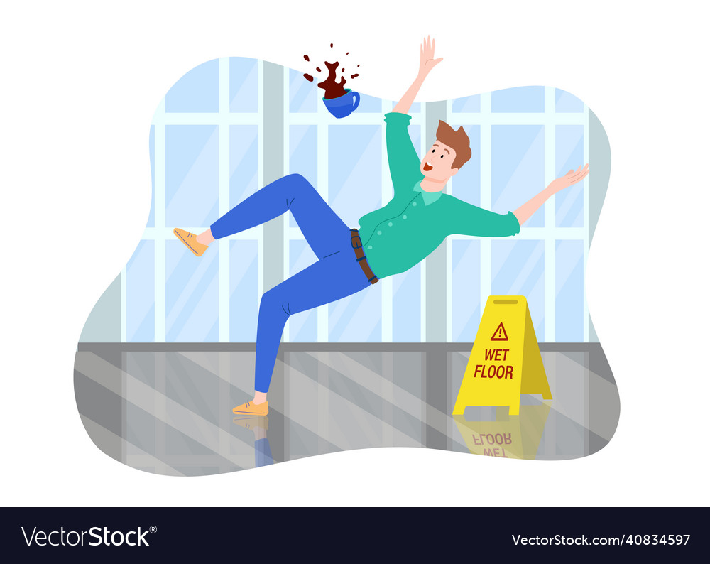 Falling man composition Royalty Free Vector Image