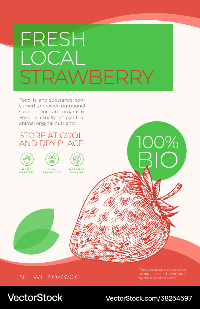 Fresh local fruits label template abstract Vector Image