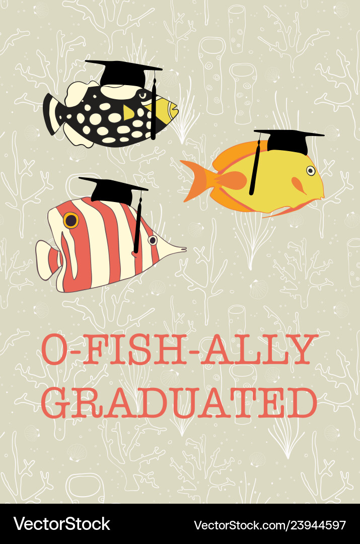 Fun graduation design officially graduated Vector Image