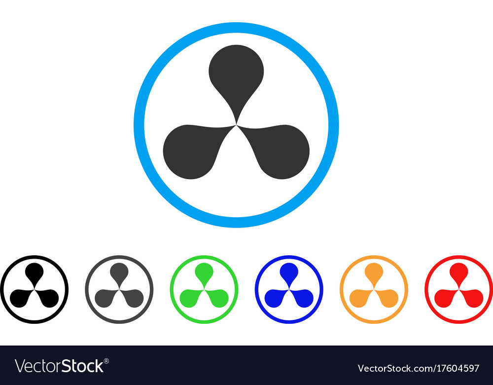 Map pointers rounded icon Royalty Free Vector Image