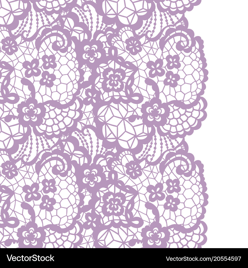 Seamless lace border invitation card Royalty Free Vector