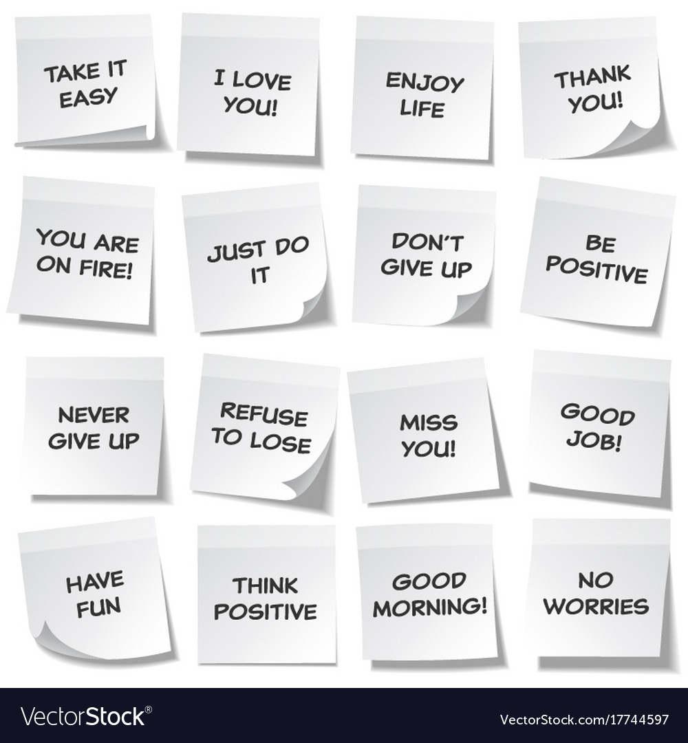 Sticky note with text and shadow isolated Vector Image Sticky note with text and shadow isolated Vector Image