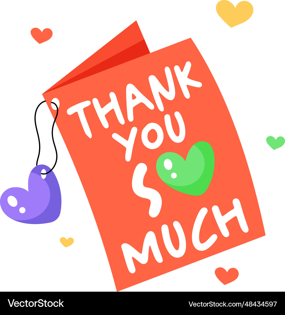 Thanks card Royalty Free Vector Image - VectorStock