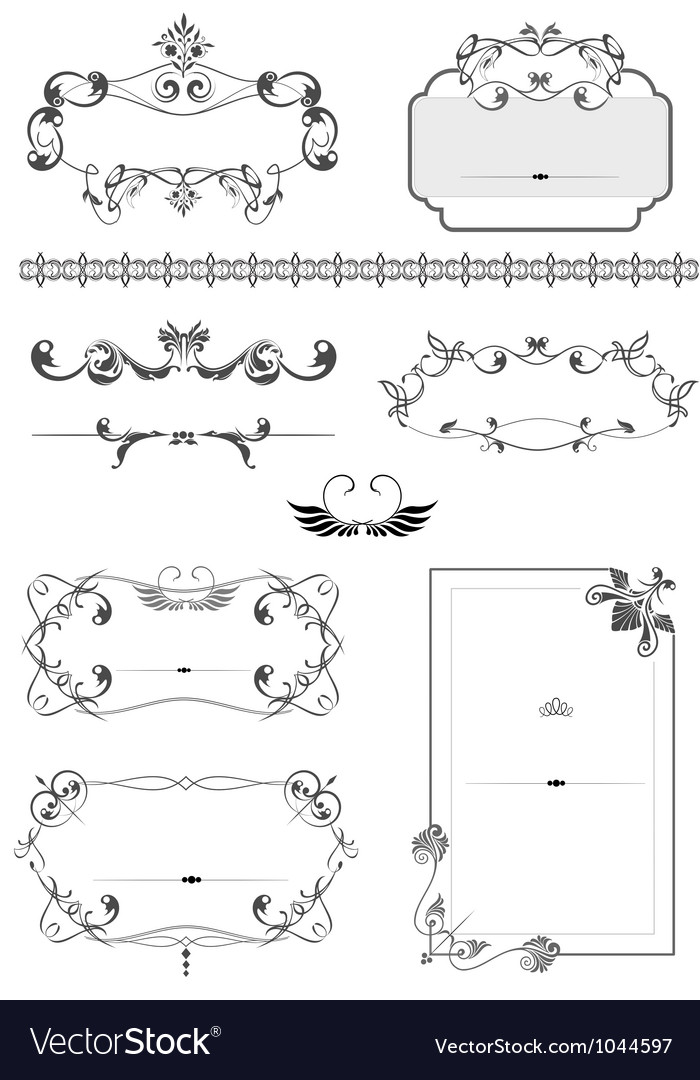 Vintage border frames Royalty Free Vector Image