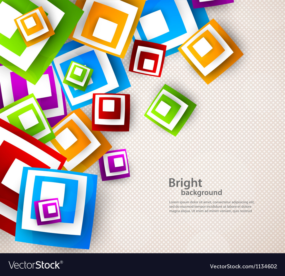Abstract background with colorful squares Vector Image
