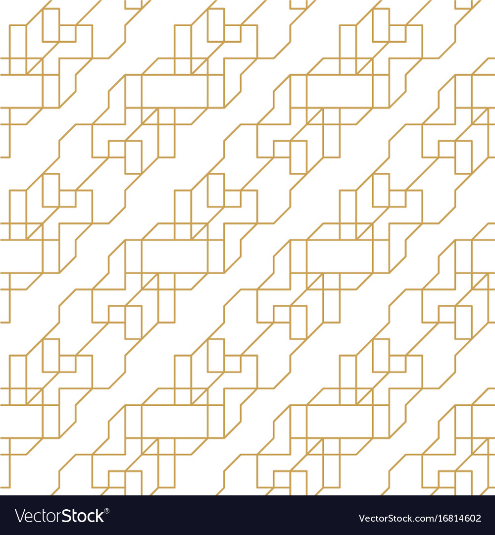Abstract geometric seamless pattern with lines Vector Image