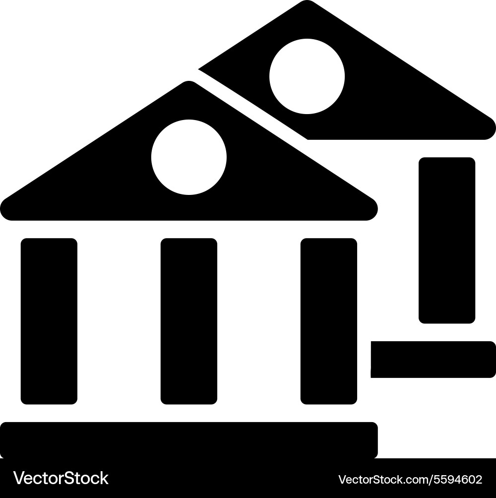 Banks icon from business bicolor set Royalty Free Vector