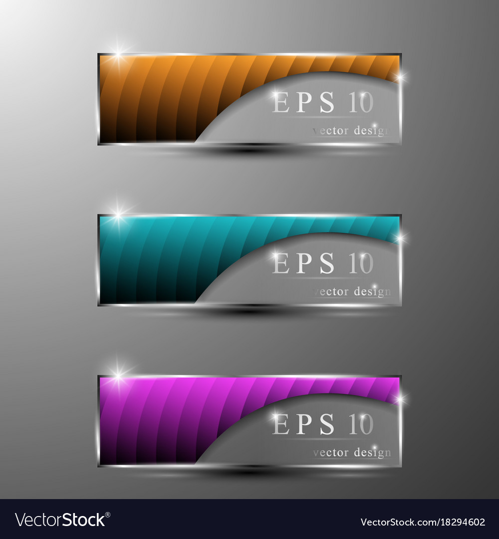 Banners with lines pattern Royalty Free Vector Image