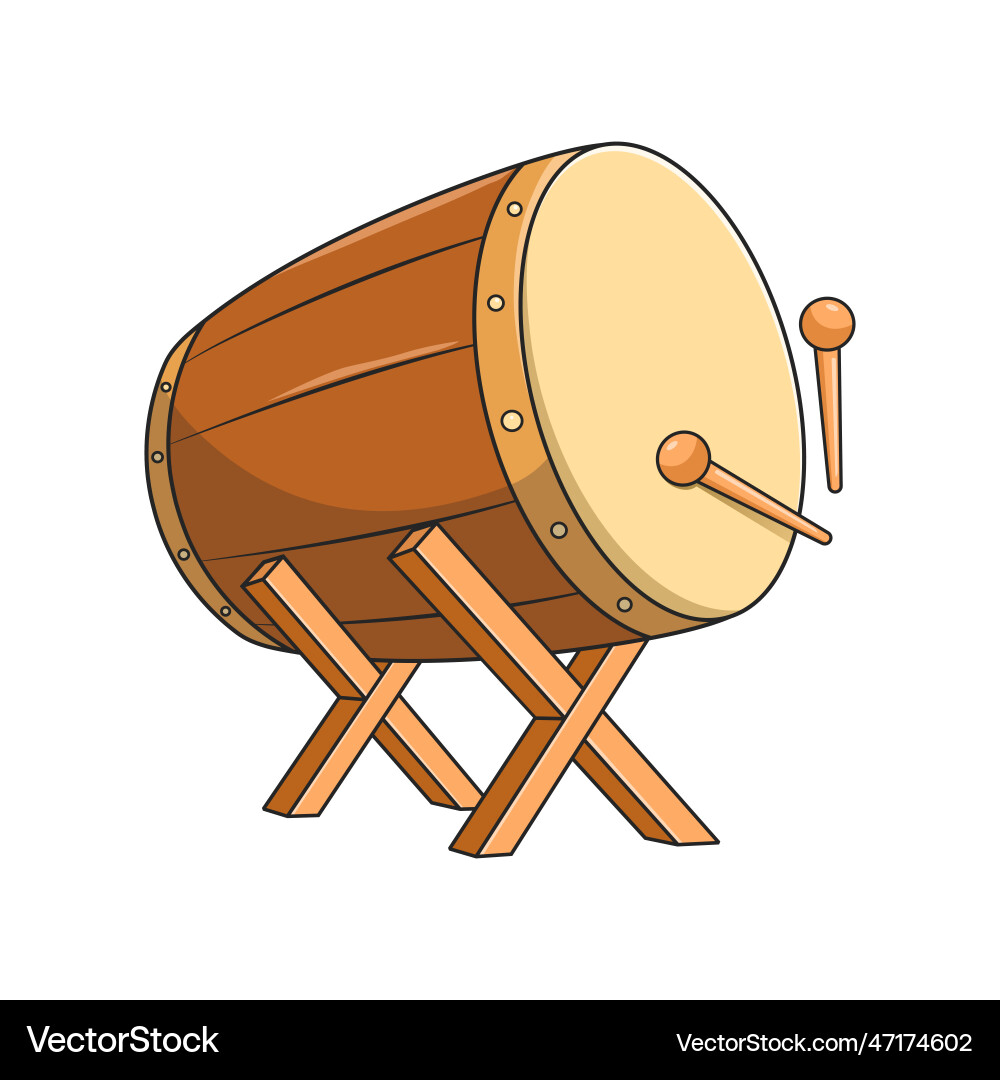 Bedug a traditional musical instrument Royalty Free Vector