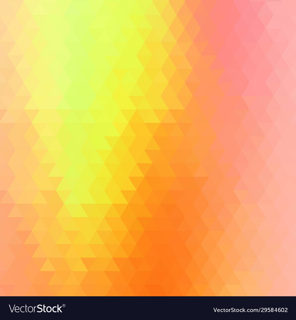 Bright yellow triangular background mosaic style Vector Image