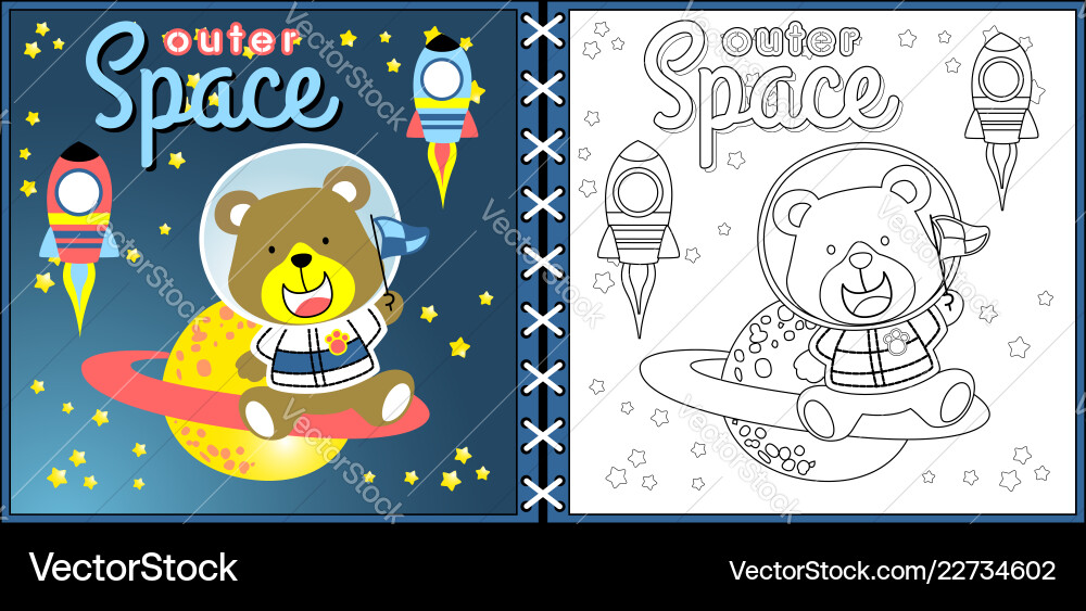 Cartoon of going to outer space Royalty Free Vector Image