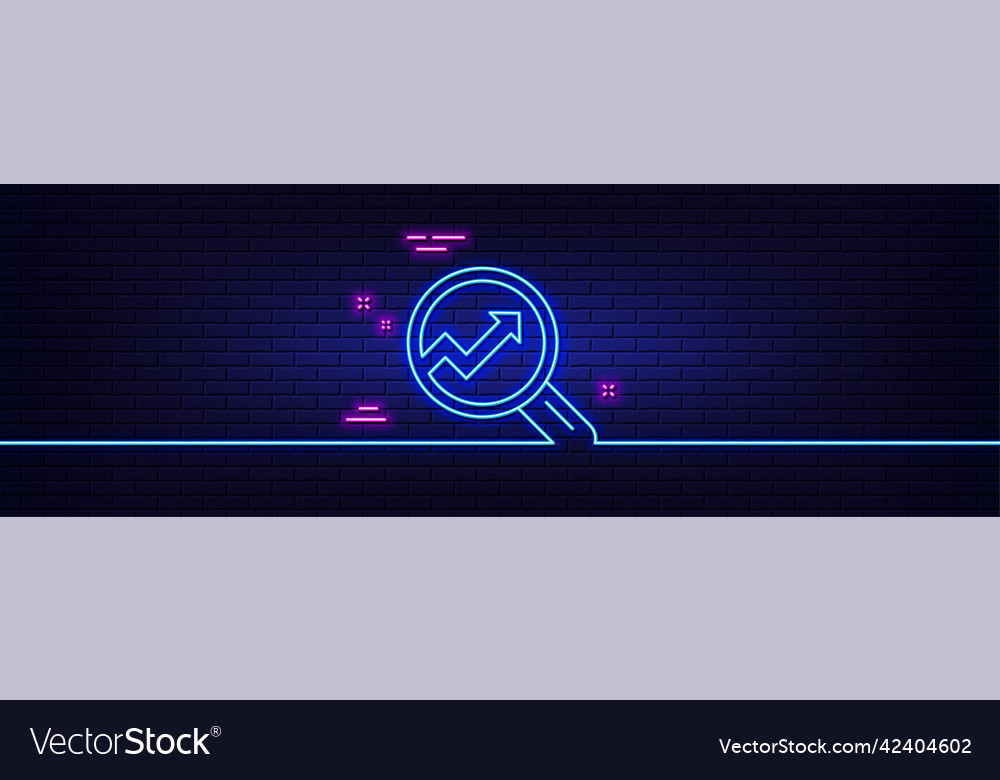 Chart line icon report graph sign in magnifier Vector Image Chart line icon report graph sign in magnifier Vector Image