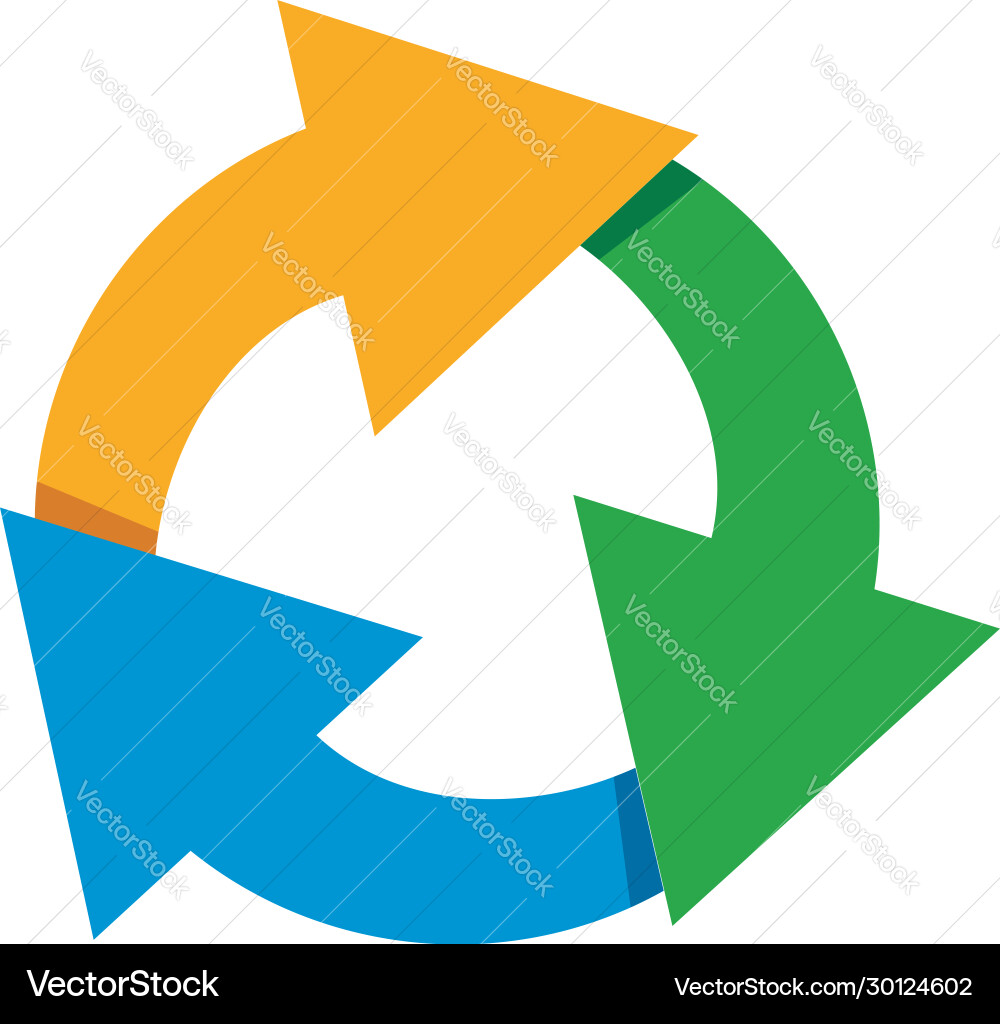 Colorful arrow recycle logo template design eps 10