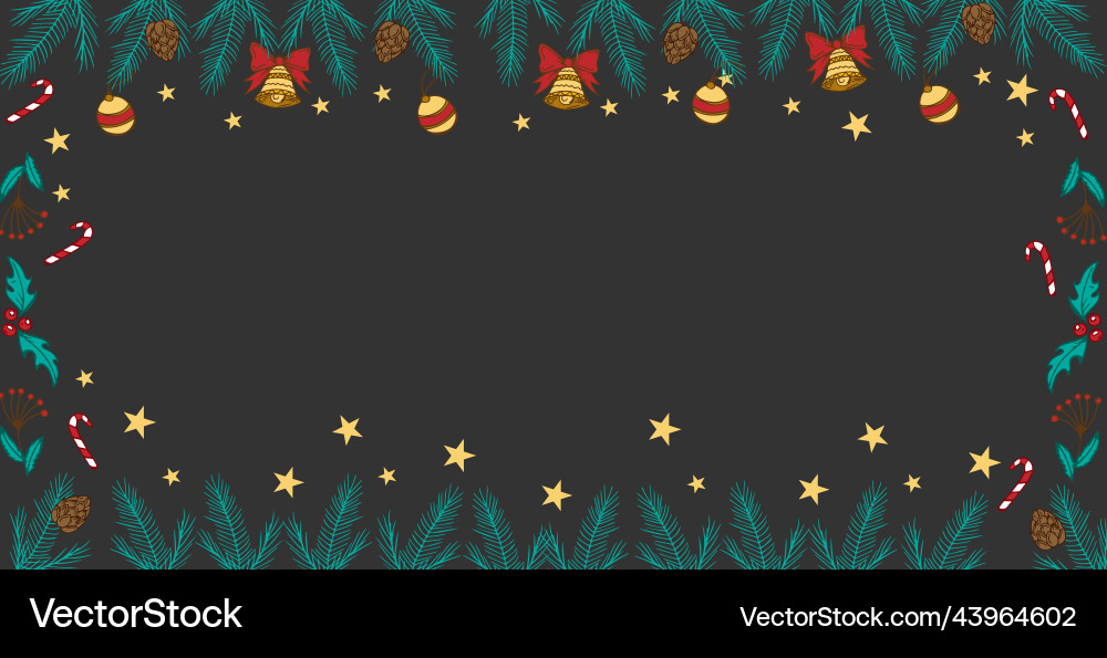Dark christmas background tree Royalty Free Vector Image