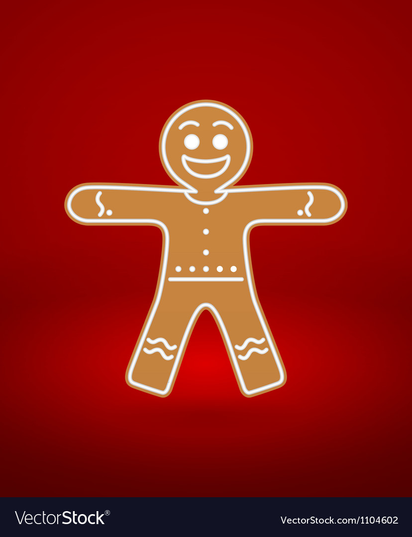 Gingerbread man Royalty Free Vector Image - VectorStock