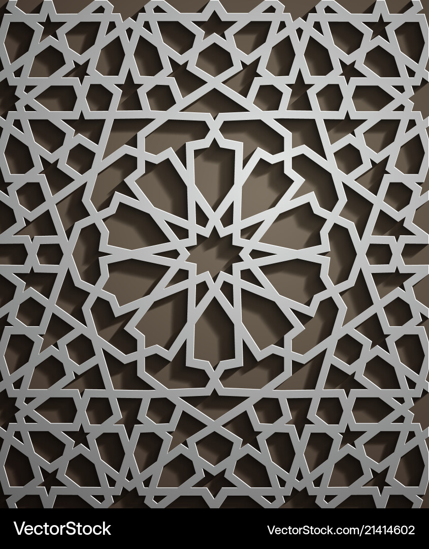 Islamic ornament persian motiff 3d Royalty Free Vector Image