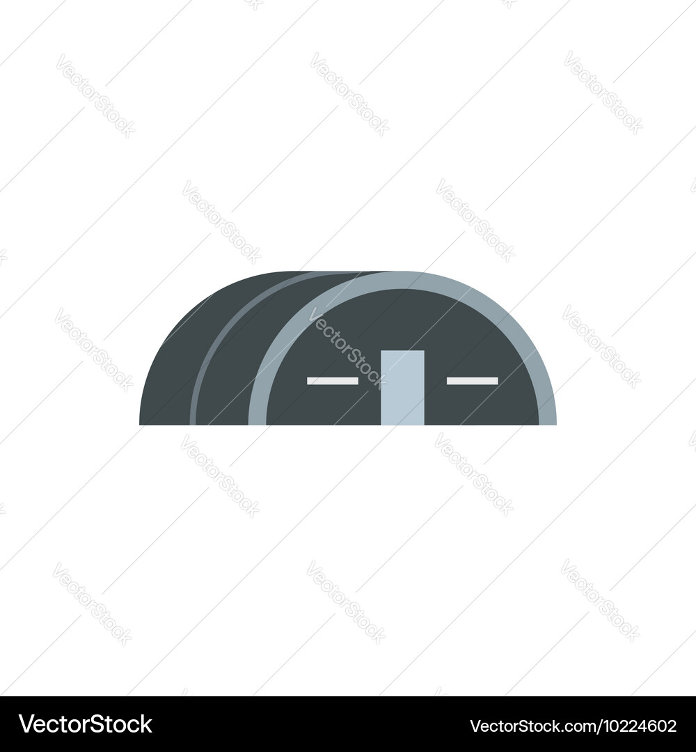 Large hangar icon flat style Royalty Free Vector Image