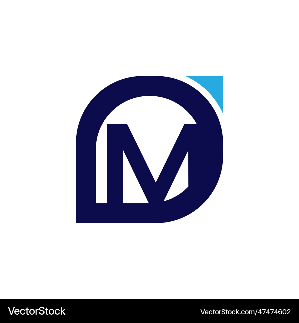 Letter m logo template colorful m Royalty Free Vector Image