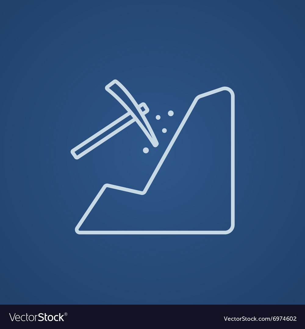Mining line icon Royalty Free Vector Image - VectorStock