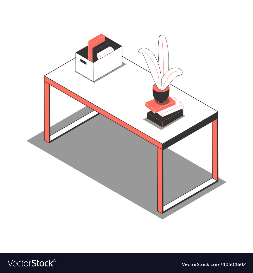 Office table workplace composition Royalty Free Vector Image