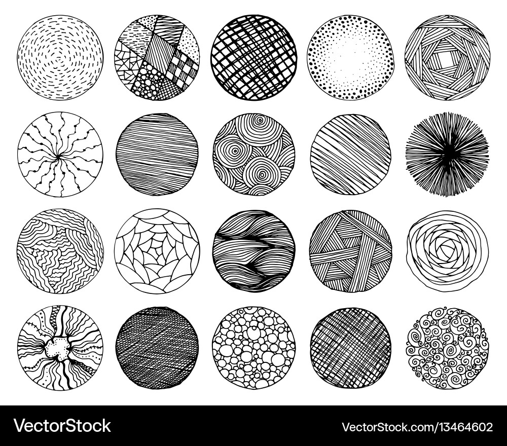 Set of pencil hand drawn doodle borders Royalty Free Vector