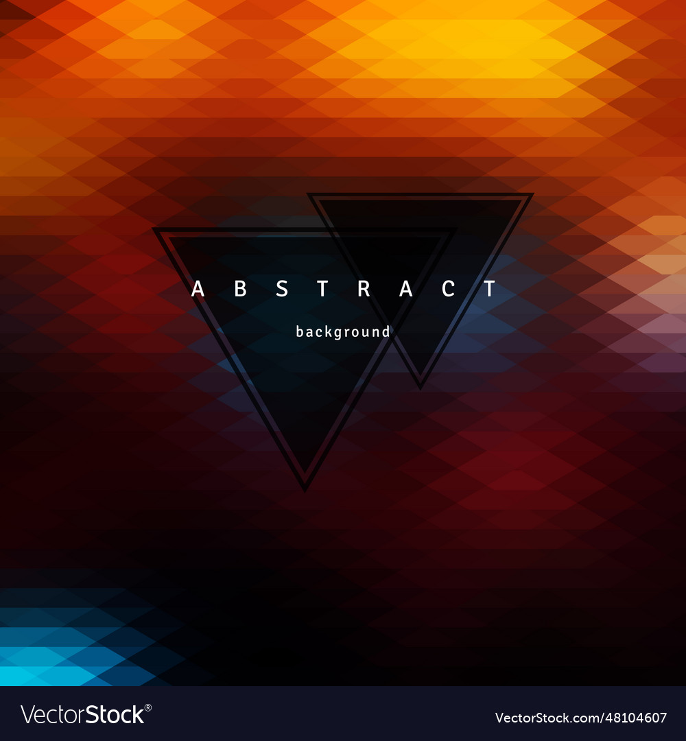 Abstract Triangle Background Mosaic Design Vector Image