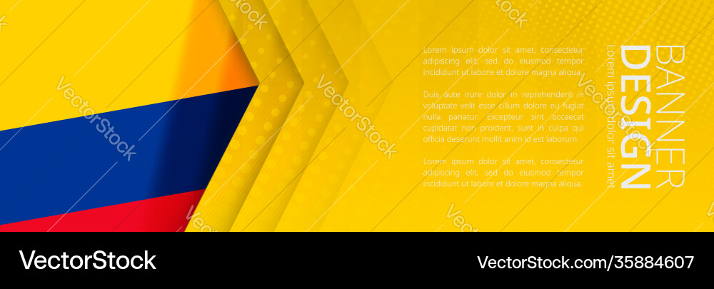 Banner template with flag colombia Royalty Free Vector Image