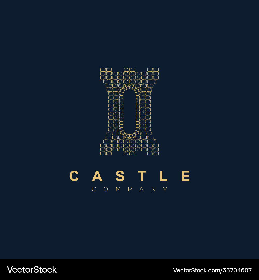 Beautiful castle logo design templatekingdom icon Vector Image